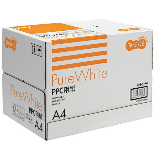 【楽天市場】【法人様送り限定価格】コピー用紙 特選普通紙 PPC用紙 Pure White A4 フタ無し箱 1箱(2500枚:500枚×5冊) | 225-0779：ピカットマート