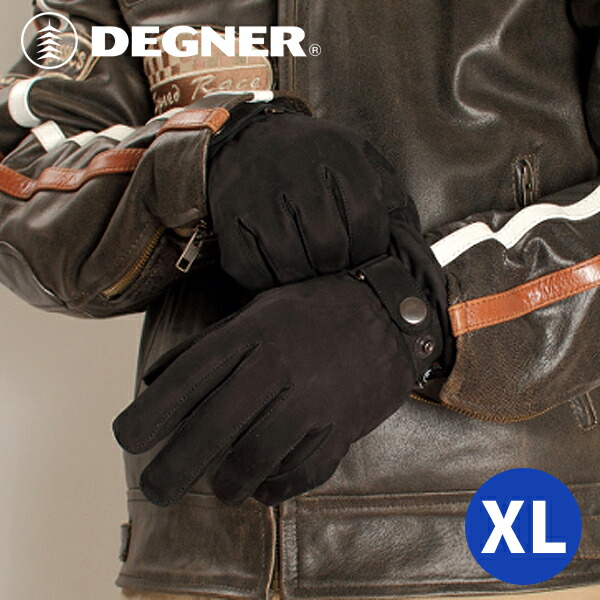 【楽天市場】デグナー 防寒・防水 牛革 ウィンターグローブ ブラック 【XL】 WG-11 DEGNER WINTER GLOVE：ハーレーパーツのパインバレー