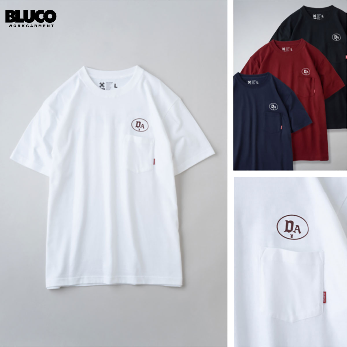 【楽天市場】☆送料無料セールプライス!! BLUCO(ブルコ) OL-1204 POCKET TEE 4色(WHT/BLK/BGD/D.NVY ...