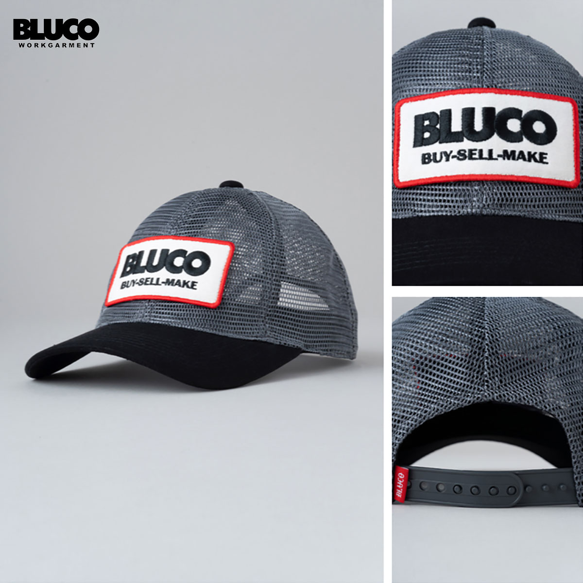 【楽天市場】☆送料無料☆BLUCO(ブルコ) OL-1408 FULL MESH CAP 4色(GRY-BLK/BLK/NVY/CAM-BRN ...