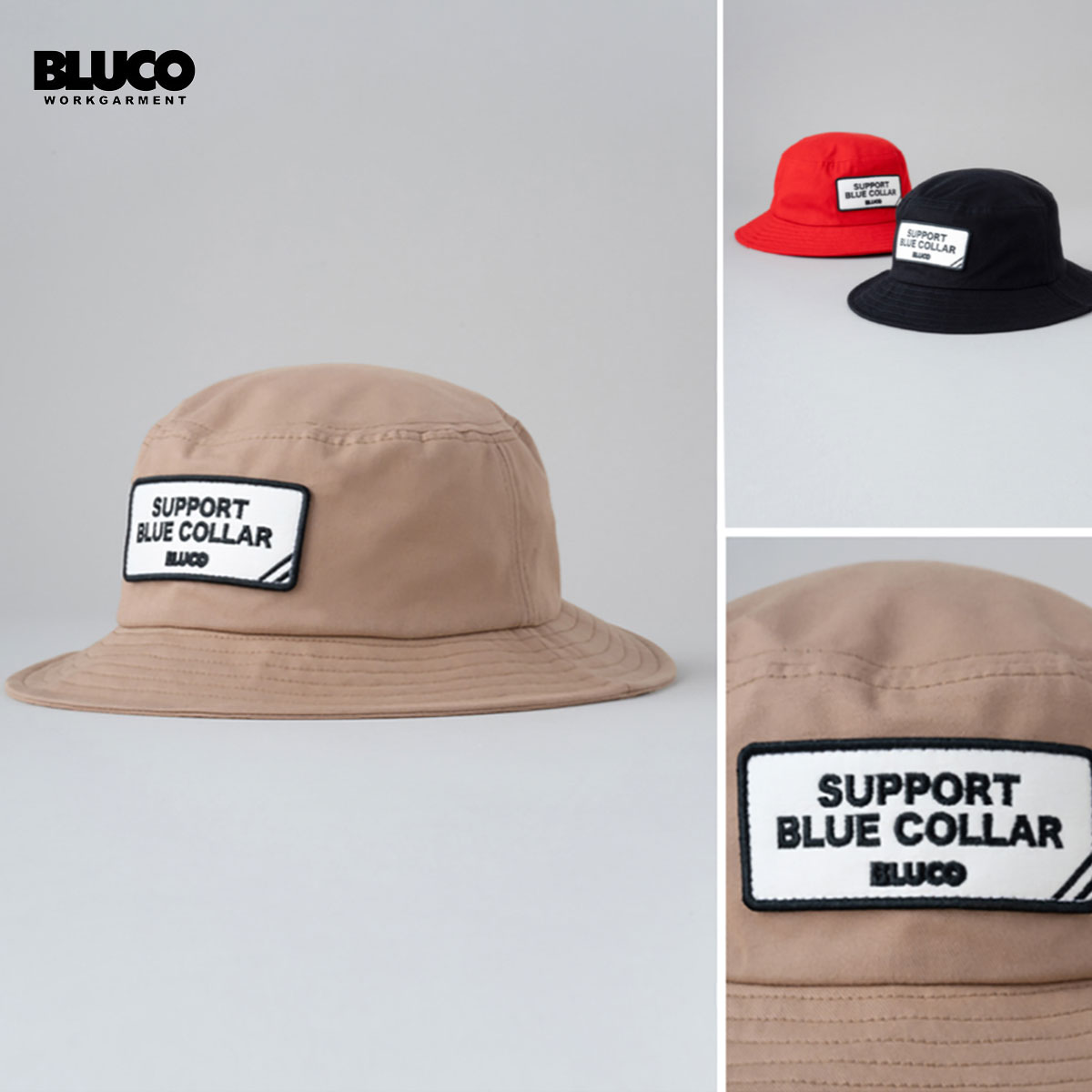 【楽天市場】☆送料無料☆BLUCO(ブルコ) OL-1409 PATCH HAT 3色(BEG/RED/BLK)：Pins store