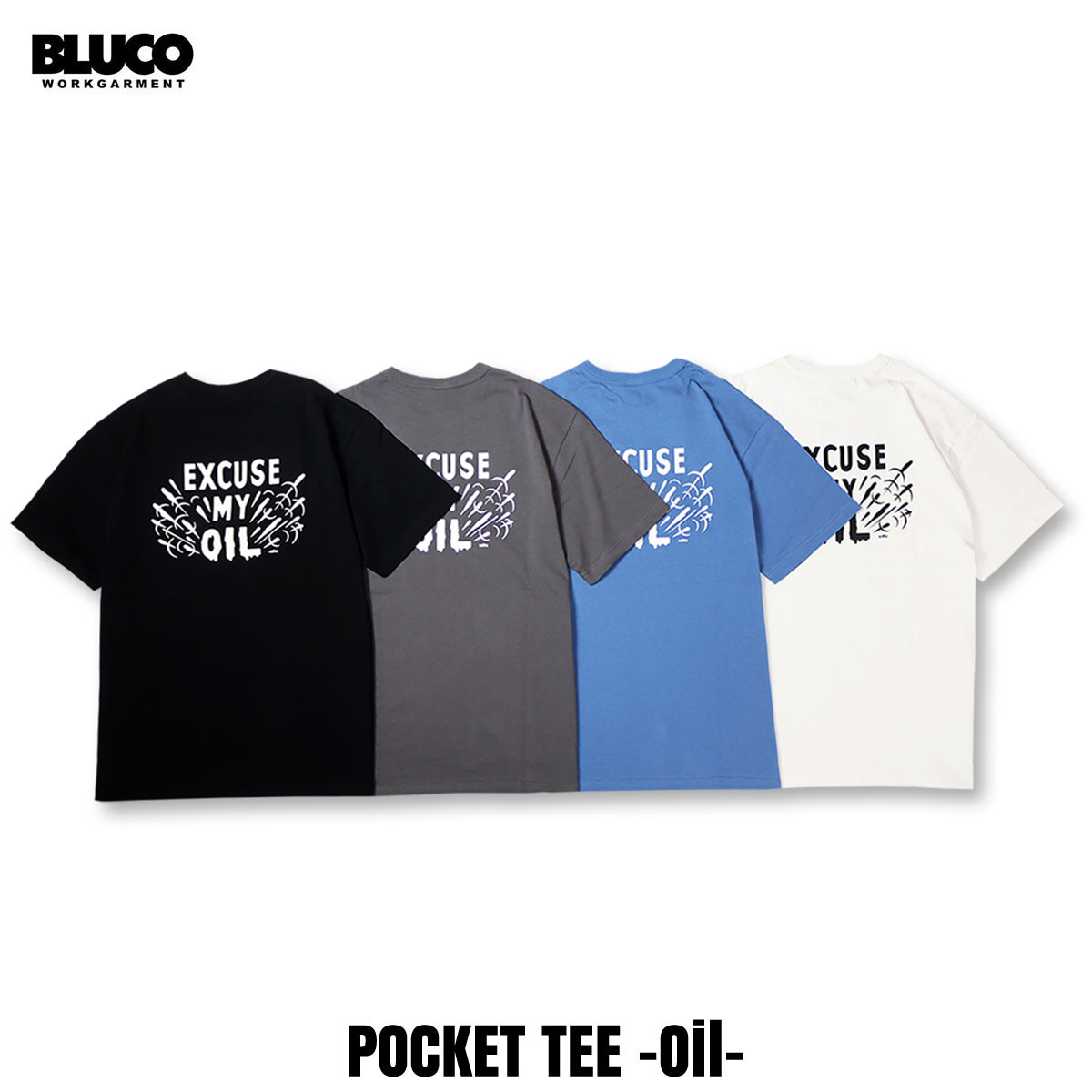 【楽天市場】☆送料無料☆BLUCO(ブルコ) OL-22-010 POCKET TEE -OIL- 4色(BLK/CHL/SBLU/WHxBK ...