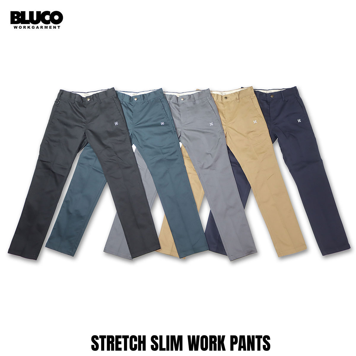 【楽天市場】☆送料無料☆BLUCO(ブルコ) OL-41-007 STRETCH SLIM WORK PANTS 5色(BLACK/BLUCO ...