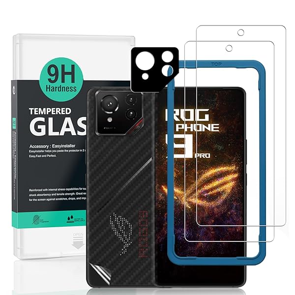 【楽天市場】Ibywind ROG Phone 9 Pro 5G ガラスフィルム 2 枚保護フィルム ガイド枠付き レンズカバー（1枚）背面 ...