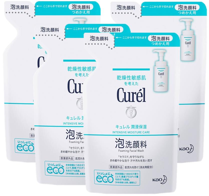 【楽天市場】配送料無料 キュレル潤浸保湿 泡洗顔料 詰替130mL×4個セット：Piony～パイオニー 楽天市場店