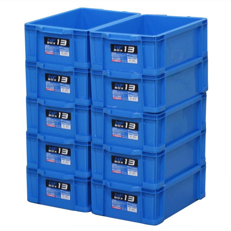 【楽天市場】JEJアステージ 収納ボックス NFボックス #13 ブルー 奥行43.5×高さ14.5×幅28.7cm 10個セット：ぴっぴストア 楽天市場店