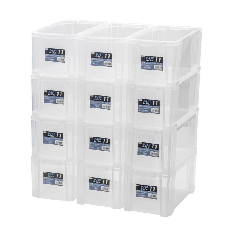 【楽天市場】JEJアステージ 収納ボックス 日本製 NFボックス #11 クリア 積み重ね 幅19.3×奥行34.2×高さ16.9cm 12個セット：ぴっぴストア 楽天市場店