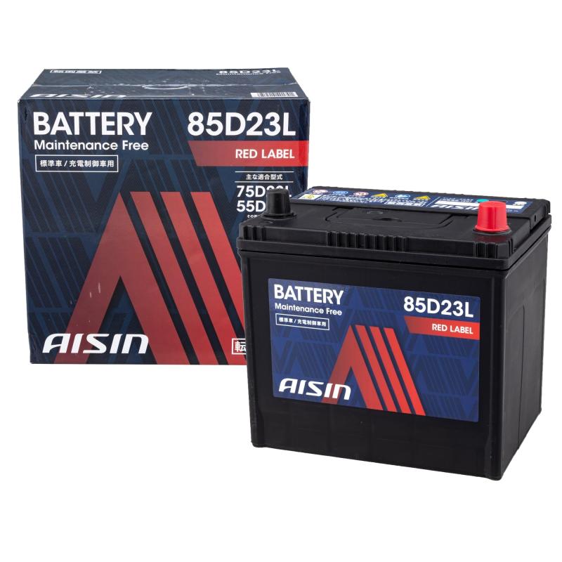【楽天市場】アイシン(AISIN) 車用 バッテリー 85D23L (75D23L 55D23L ほか)標準車/充電制御車対応 RED ...