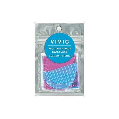 【楽天市場】シール フレーク VIVIC TWO TONE COLOR ピンク×スカイブルー 212828 カミオジャパン ...