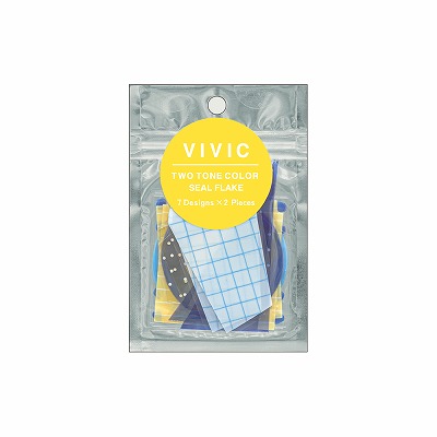 【楽天市場】ポイント UP 期間限定 シール フレーク VIVIC TWO TONE COLOR ブルー×イエロー 212831 カミオ ...