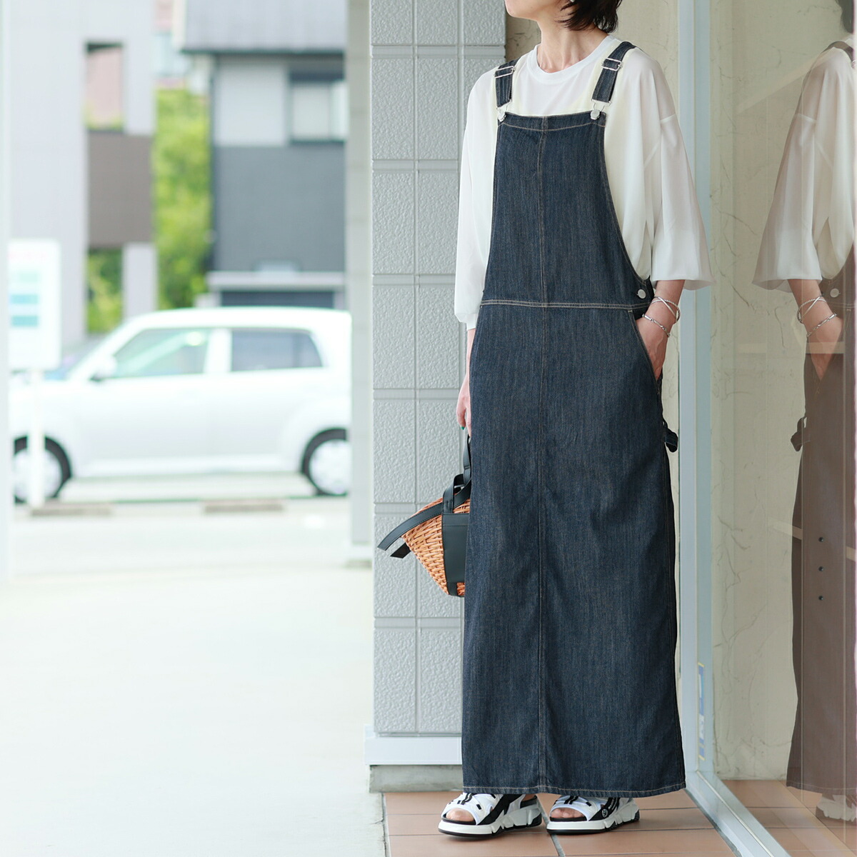 【楽天市場】【 送料無料 】Munich (ミューニック) 9ozテンセルコットンデニム サロペットスカート【 レビューキャンペーン対象商品 】：Planino（プラニノ）