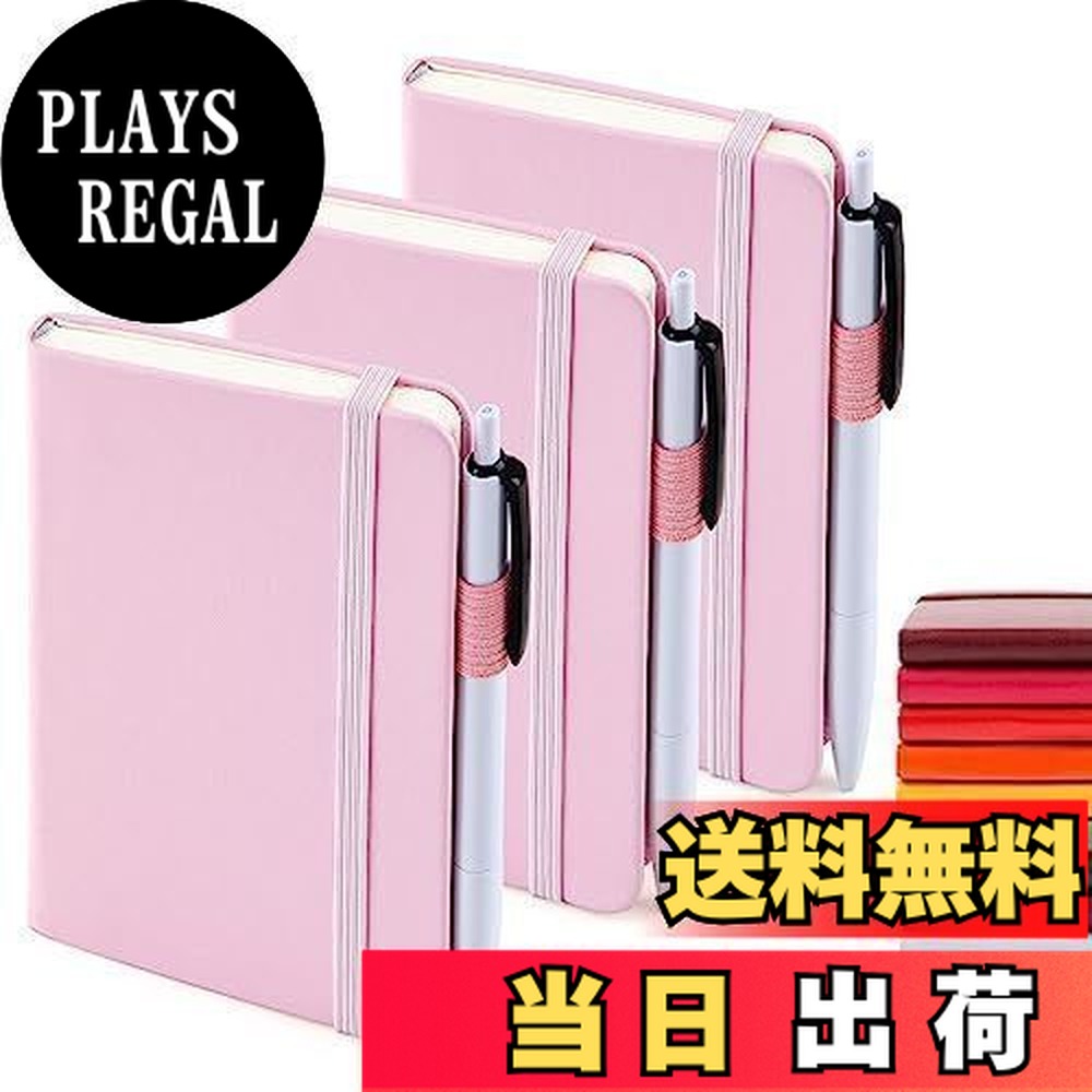 【楽天市場】Feela ノートブック A6 パステルカラー ピンク 3冊セット B罫 6mm 横罫 合皮 ポケットサイズ ミニ メモ帳 黒ペン ...