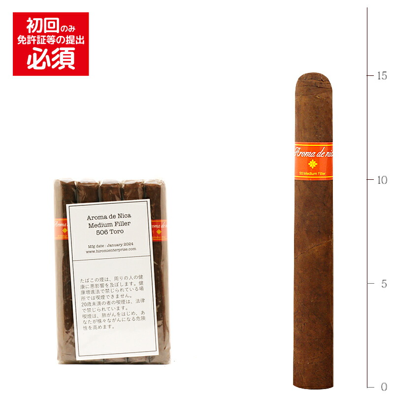 【楽天市場】【プレミアムシガー】（バラ売り） アロマデニカ ミディアムフィラー・506[50RG/152mm][トロサイズ系][強さ： 〇〇 ...