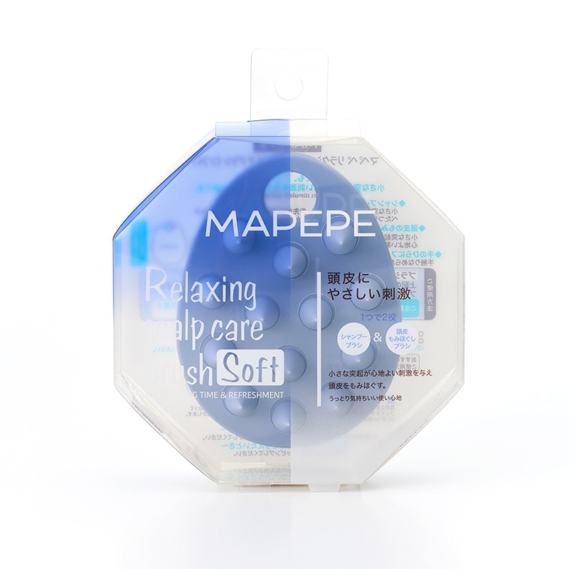 【楽天市場】MAPEPE マペペ リラクシングスカルプケアブラシ ソフト スカイブルー：プラザ オンライン楽天市場店