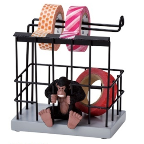 【楽天市場】【ポイント最大30倍 ※要エントリー】マスキングテープカッター ゴリラ SR-7411 セトクラフト SETOCRAFT テープ台 小物入れ 文房具 動物 生き物 かわいい ...