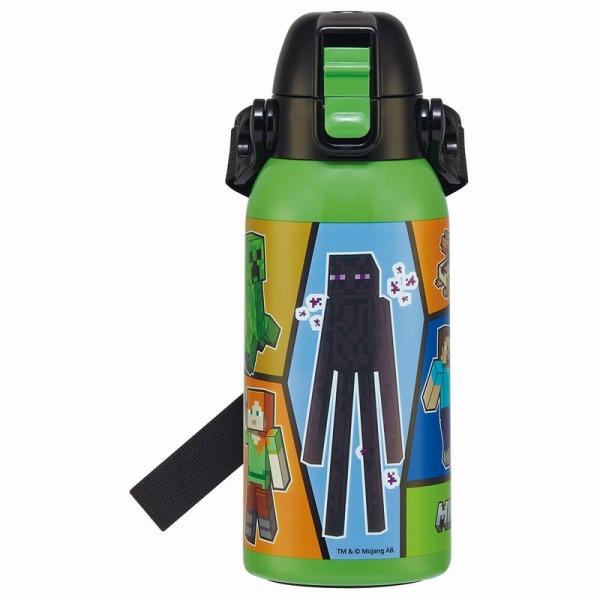 【楽天市場】スケーター ショルダーベルト付ダイレクトボトル マインクラフト STCH6 skater 水筒 600ml 保冷専用 子供 キッズ キャラクター：プラスマート 楽天市場店