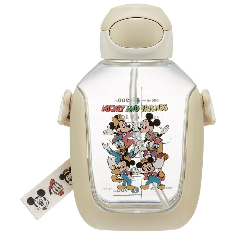 【楽天市場】スケーター ディズニー ミッキーマウス ＆フレンズ キッズ プラスチック水筒 ストロータイプ 780ml 名前シール ショルダーベルト付き Skater PDSH8DX：プラス ...