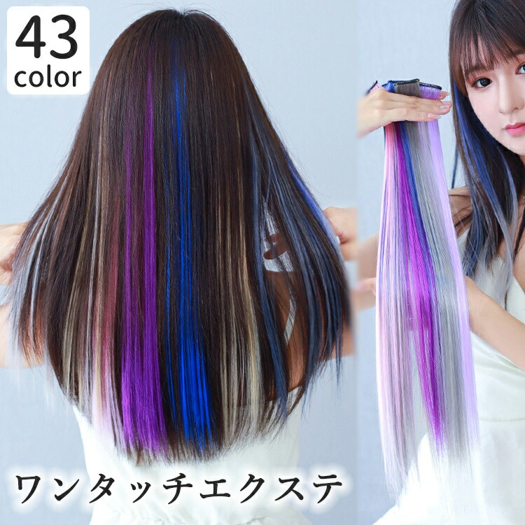 【楽天市場】送料無料 ワンタッチエクステ メッシュ レディース 女性 ヘアアクセサリー ロング ストレート カラフル つけ毛 ヘアアレンジ おしゃれ：Plus Nao