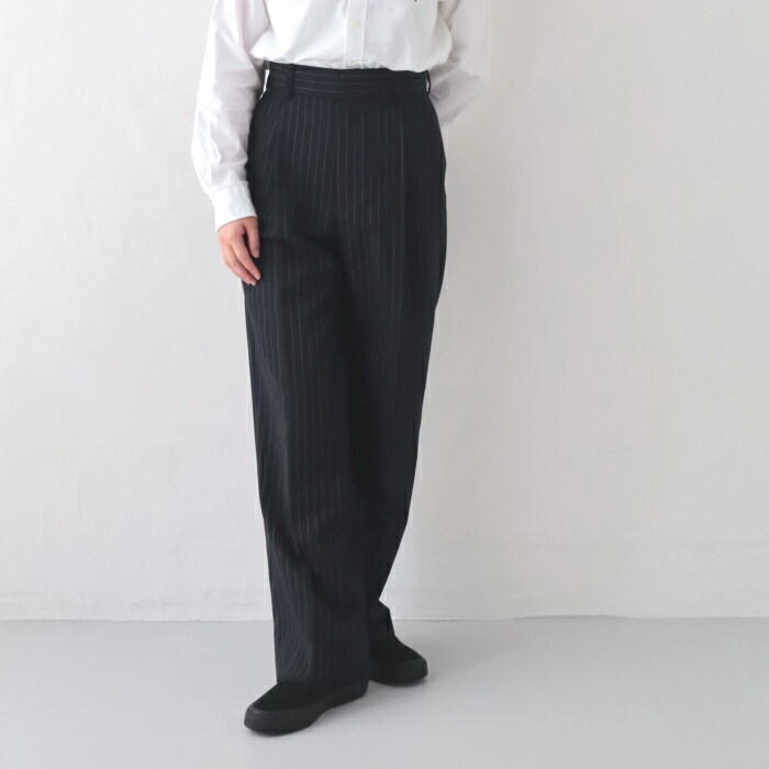 【楽天市場】【SALE 20%OFF】ル グラジック ストライプタックパンツ (LG-E0155 TWG) T/W GABARDINE ...