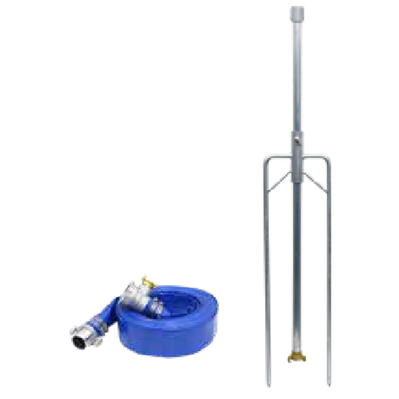 5本立セット 二脚式スプリンクラーNP式カップリング50mmホースセット 立上り管100cm × 二脚70cm NPH-505H6-W107（高圧ホース）ハイサニーホース