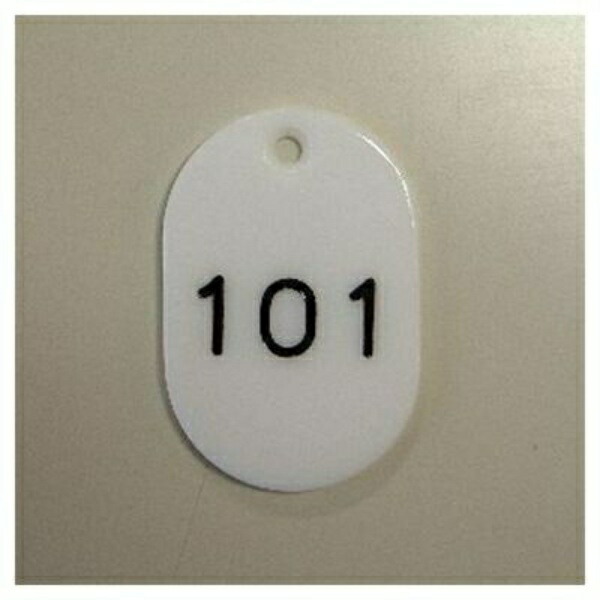 【楽天市場】番号札 小判型・スチロール製 番号入（連番） 50枚1セット CR-BG43-W：ポッチ