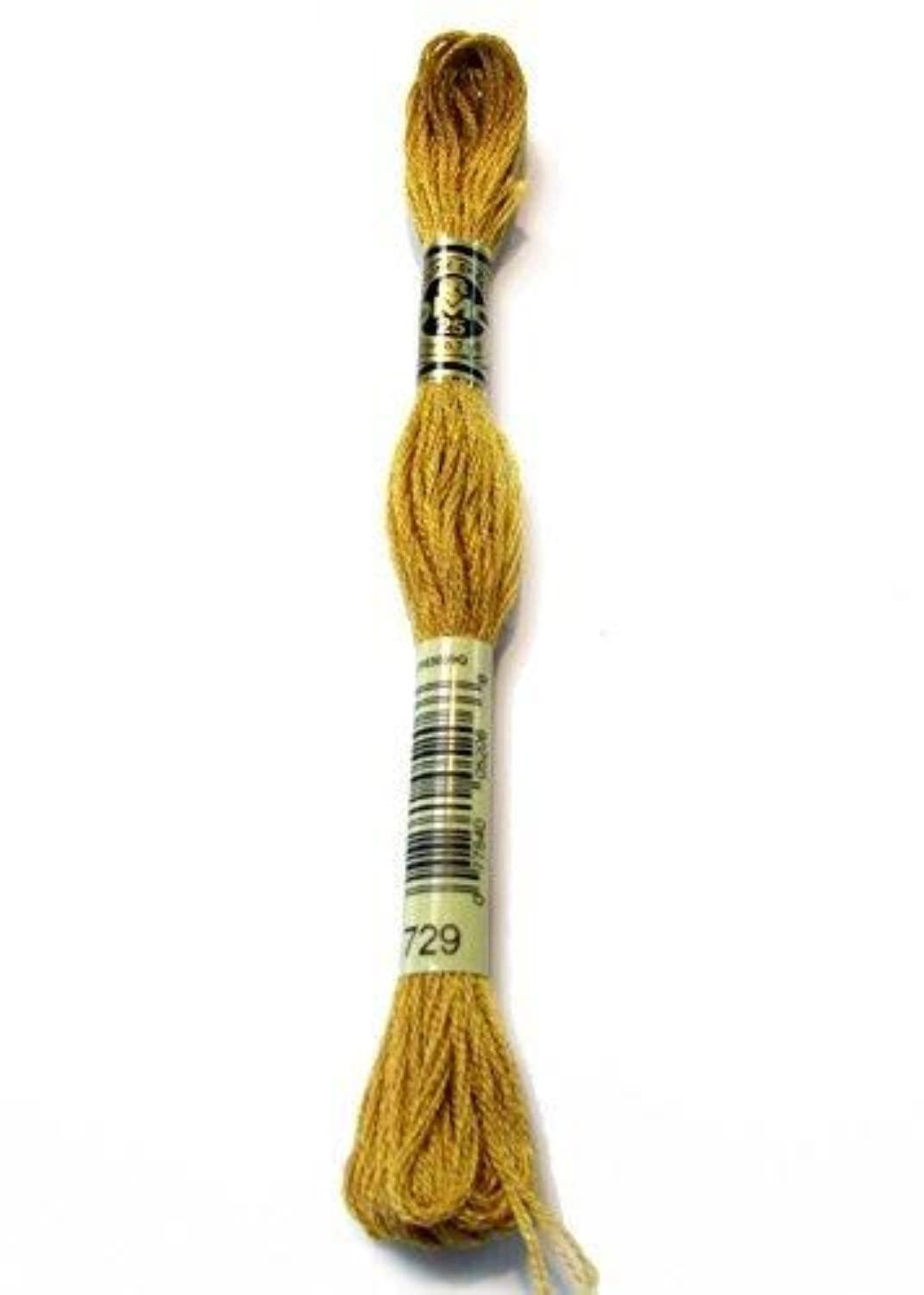 【楽天市場】刺繍糸 『DMC(ディー・エム・シー) 25番刺しゅう糸 729番色』：ポッチ