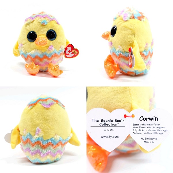 【楽天市場】【TY】 ぬいぐるみ 【BEANIE BOO'S】 Corwin コーウィン ビーニーブーズ ひよこ ヒヨコ Mサイズ 約 ...