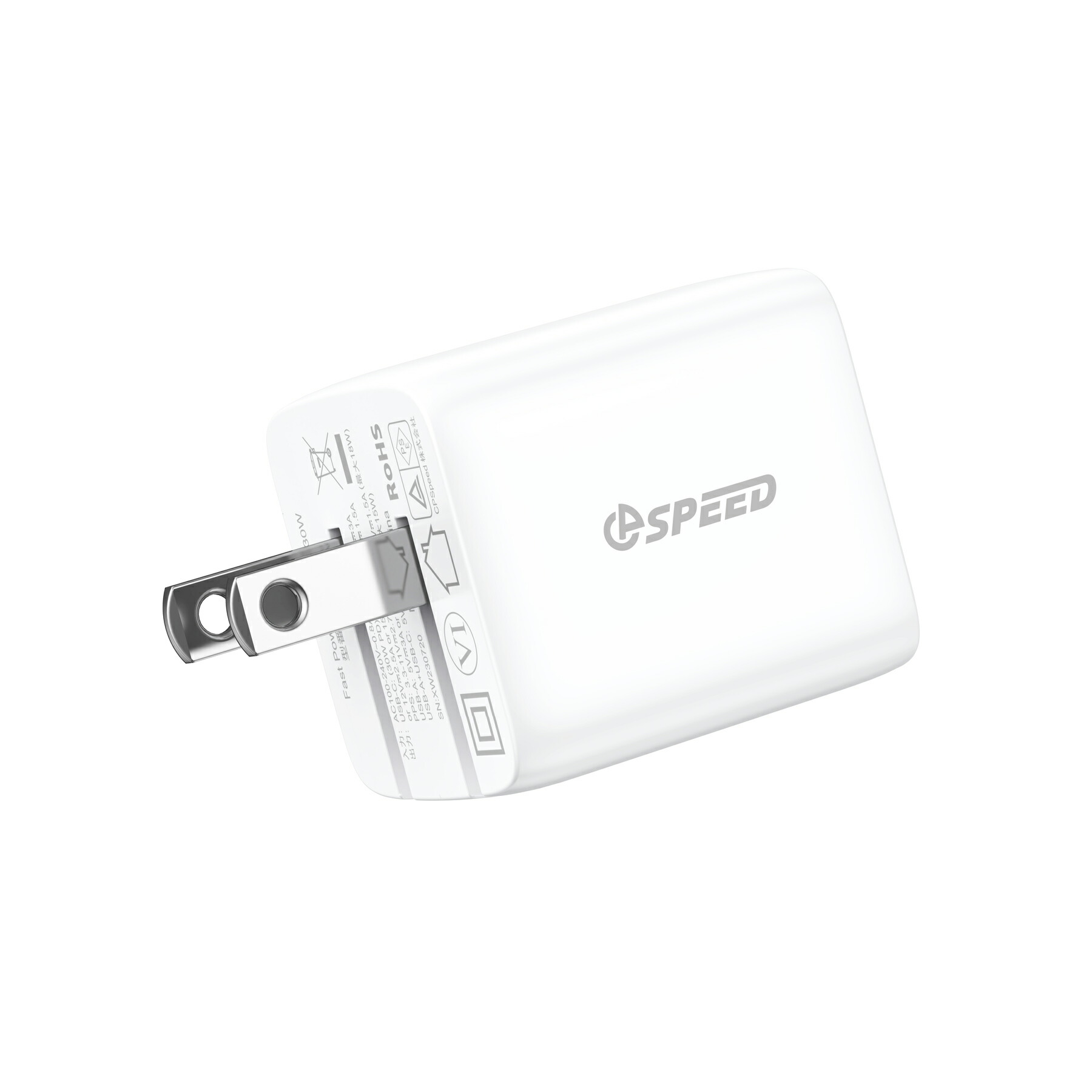 新品未開封 CPSPEED CPS302 USB PD 30W急速充電器、2ポート同時充電(USB-C＆USB-A)