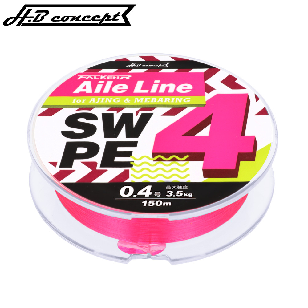 【楽天市場】【楽天スーパーSALE！エントリー＆3点購入でP最大28倍！】H.B コンセプト ファルケン R Aile Line X4 150m 0.4号 ピンク [エールライン SW PE ...