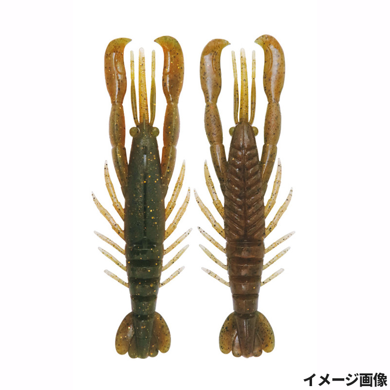 【楽天市場】ボトムアップ ワーム ハリーシュリンプ 4.0インチ T267 ウォーターメロンコパーフレーク/ダークオレンジペッパー【ゆうパケット】：釣具のポイント 楽天市場店