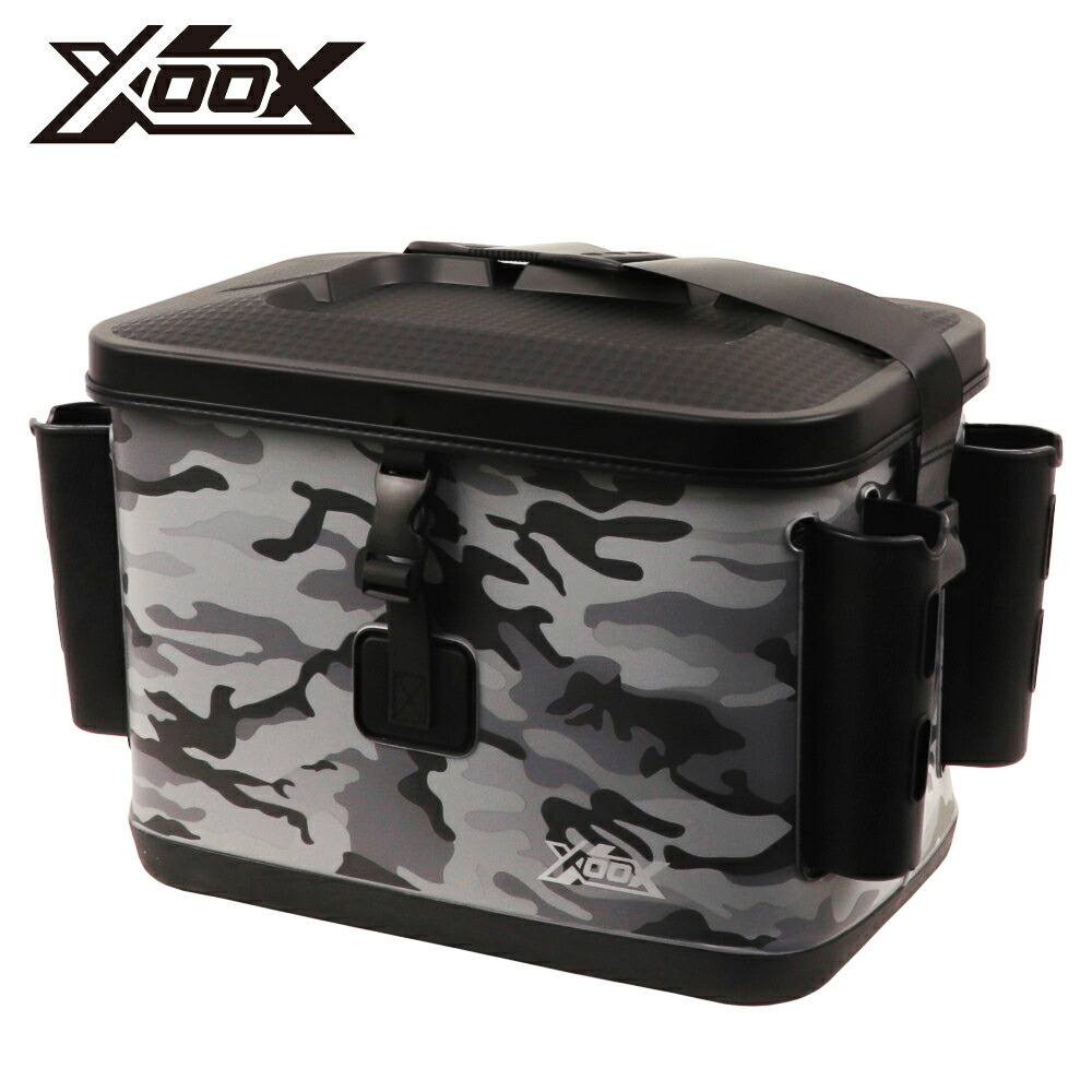 【楽天市場】【現品限り】 XOOX EVAランガンタックルバッグ トレイ付 40cm グレーカモフラ：釣具のポイント 楽天市場店