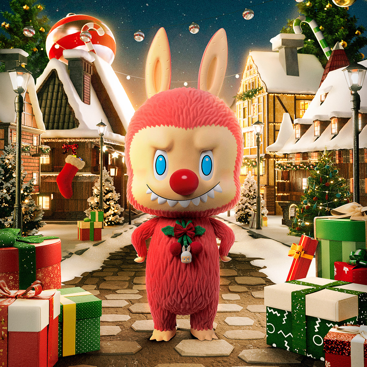 【楽天市場】MEGA LABUBU TEC 1000% Winter Holiday：POP MART JAPAN 楽天市場店