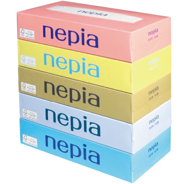 【楽天市場】【nepia】ネピアティッシュ150W（5P） 22.7×25×11.6cm フレッシュパルプ100％【120パック入】：ポップギャラリー 楽天市場店