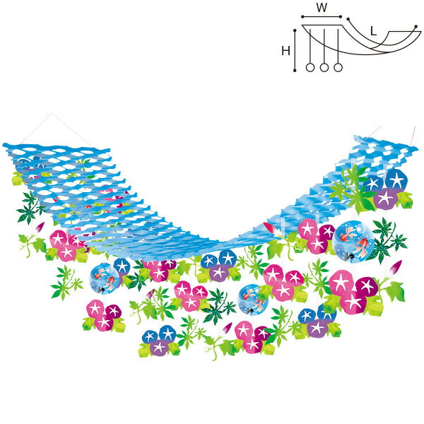 【楽天市場】涼風朝顔プリーツハンガー H45×W45×L180cm 不織布・紙・PVC・PP【1ヶ入】：ポップギャラリー 楽天市場店
