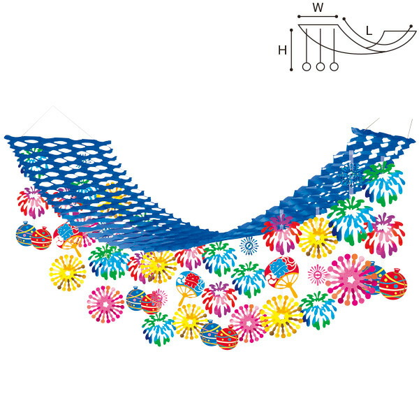 【楽天市場】きらめき花火プリーツハンガー H45×W45×L180cm 不織布・紙・PVC・PP【1ヶ入】：ポップギャラリー 楽天市場店