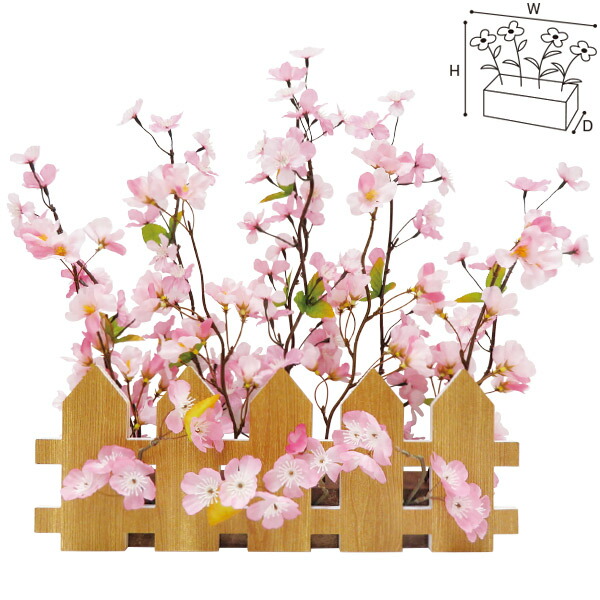 【楽天市場】桜満開垣根アレンジ H45×W50×D7.5cm 布・紙・PE・エスレン・スチロール・スチール【1ヶ入】：ポップギャラリー 楽天市場店