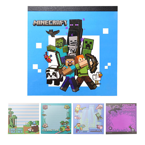 【楽天市場】マインクラフト ブロックメモ ( 集合 ) ブルー 17302 マイクラ グッズ メモ メモ帳 文房具 文具 ステーショナリー ...