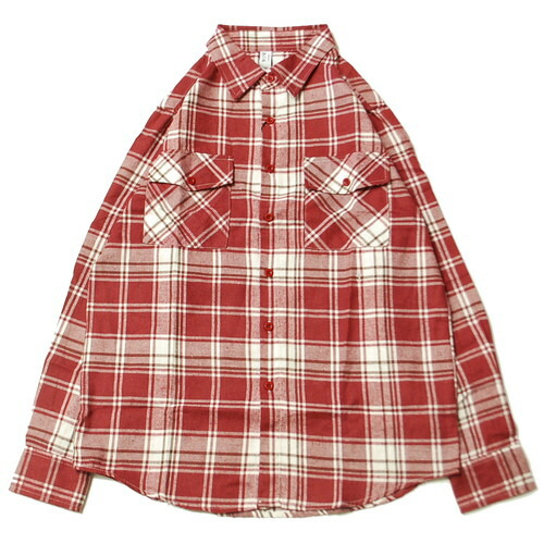 【楽天市場】WEIV LA FLANNEL L/S SHIRTS BURGUNDY × WHITE / バーガンディー × ホワイト シャツ ...