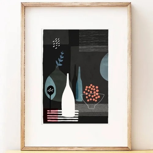 【楽天市場】【A3】SHAPE COLOUR PATTERN - Night Hours I - abstract still life ...
