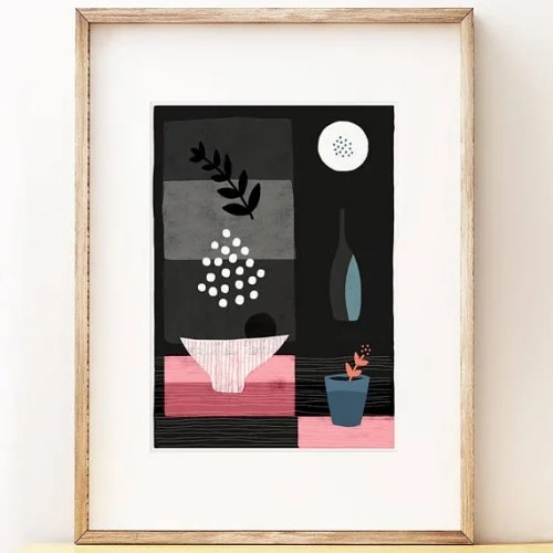 【楽天市場】【A3】SHAPE COLOUR PATTERN - Night Hours III - abstract still life ...