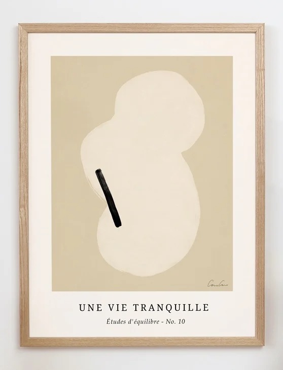 【楽天市場】【30x40cm】CARO CARO PRINTS - Cream and Beige Art Print (ABST-23 ...