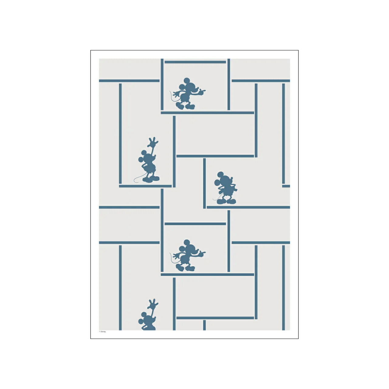 【楽天市場】【お取り寄せ/納期約2ヶ月】DISNEY - Mickey Mouse Blue Labyrinth 4サイズ展開 アートプリント ...