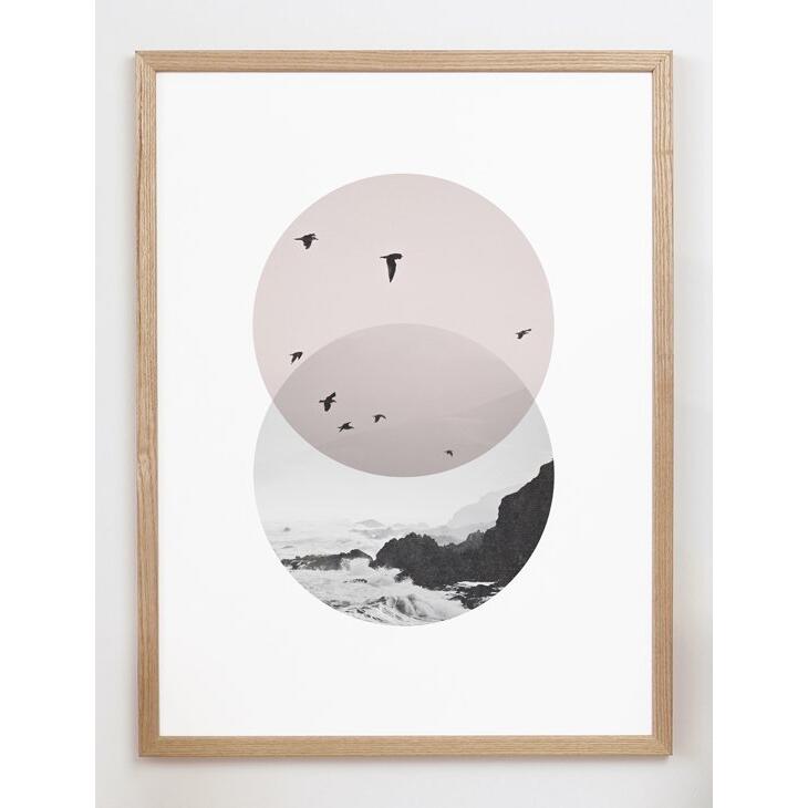 【楽天市場】【30x40cm】CARO CARO PRINTS - Scandinavian Circle Art Print (GMTC ...
