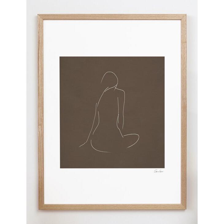 【楽天市場】【30x40cm】CARO CARO PRINTS - Nude Line Art Print (FGRT-05) | アート ...