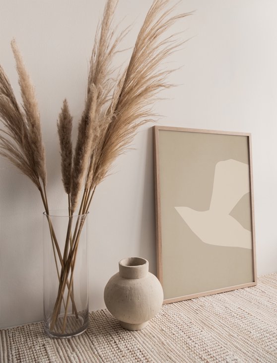 【楽天市場】【50x70cm】CARO CARO PRINTS - Abstract Bird Art Print (ABST-06 ...