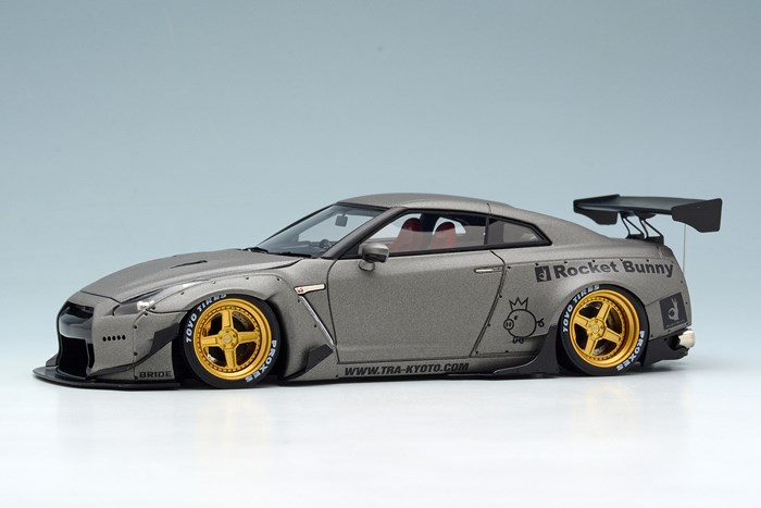 【楽天市場】アイドロン 1/43 ロケットバニー R35 ニッサン GT-R GT wing /Rotiform 4 spke マットグレー ...