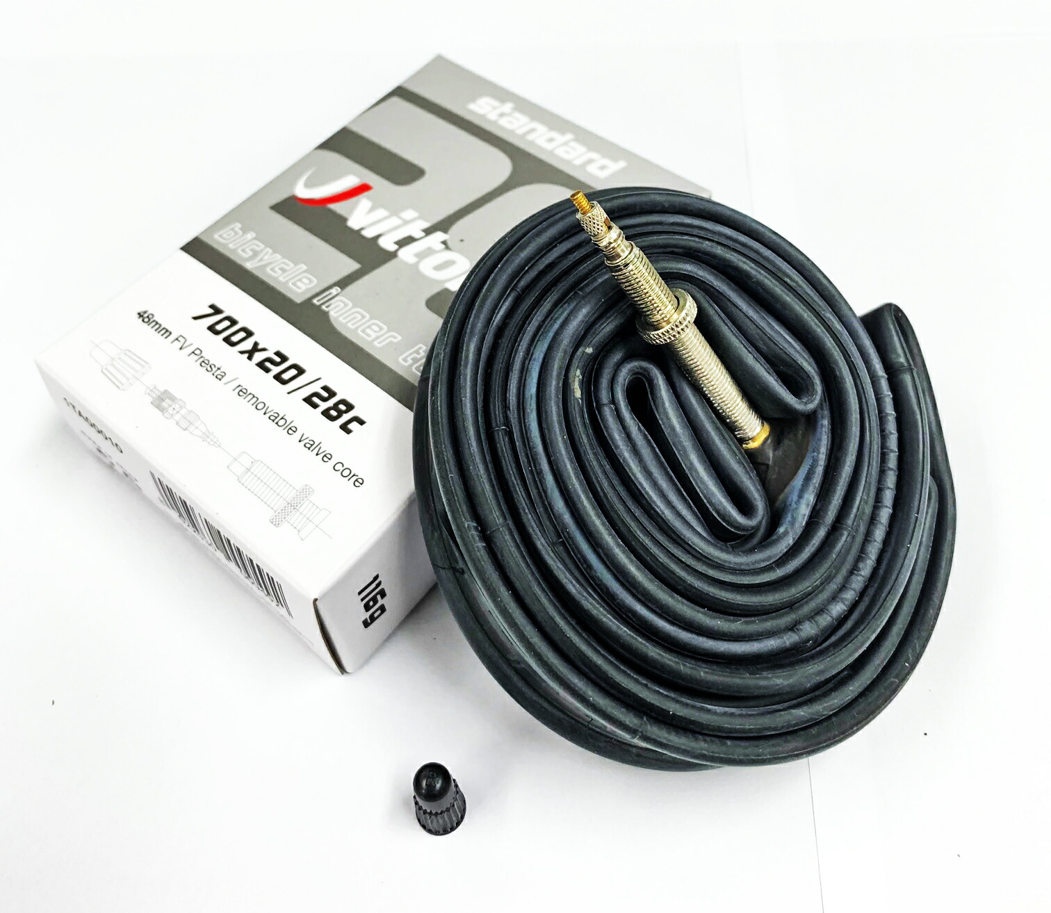 【楽天市場】【2本セット】 Vittoria ヴィットリア STANDARDチューブ 700x20-28C 仏式 48mm 8022530009492 自転車部品 サイクルパーツ 自転車 ...