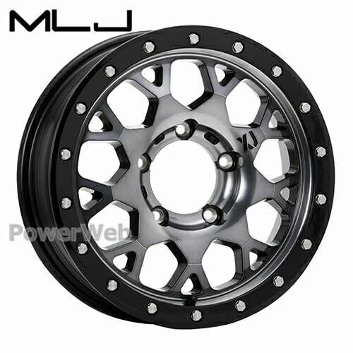 【楽天市場】[ホイール1本(単品)] MLJ XTREME-J XJ04 16インチ×5.5J PCD：139.7 穴数：5 インセット：-5 グロスブラックM/スモーククリア：パワーウェブ2号店