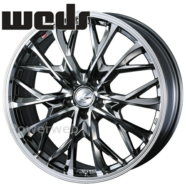 【楽天市場】[ホイールのみ単品4本セット] Weds LEONIS MV 17インチ×7.0J PCD：114.3 穴数：5 インセット：47 ブラックメタルコート/ミラーカット (BMCMC ...
