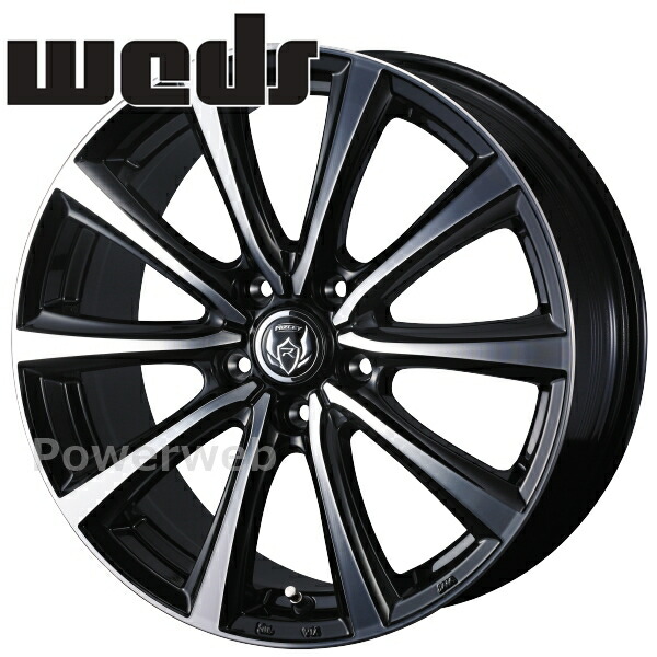 【楽天市場】[ホイールのみ単品4本セット] Weds RIZLEY MS 18インチ×7.5J PCD：114.3 穴数：5 インセット：48 ブラックメタリックポリッシュ (BKP)：パワー ...